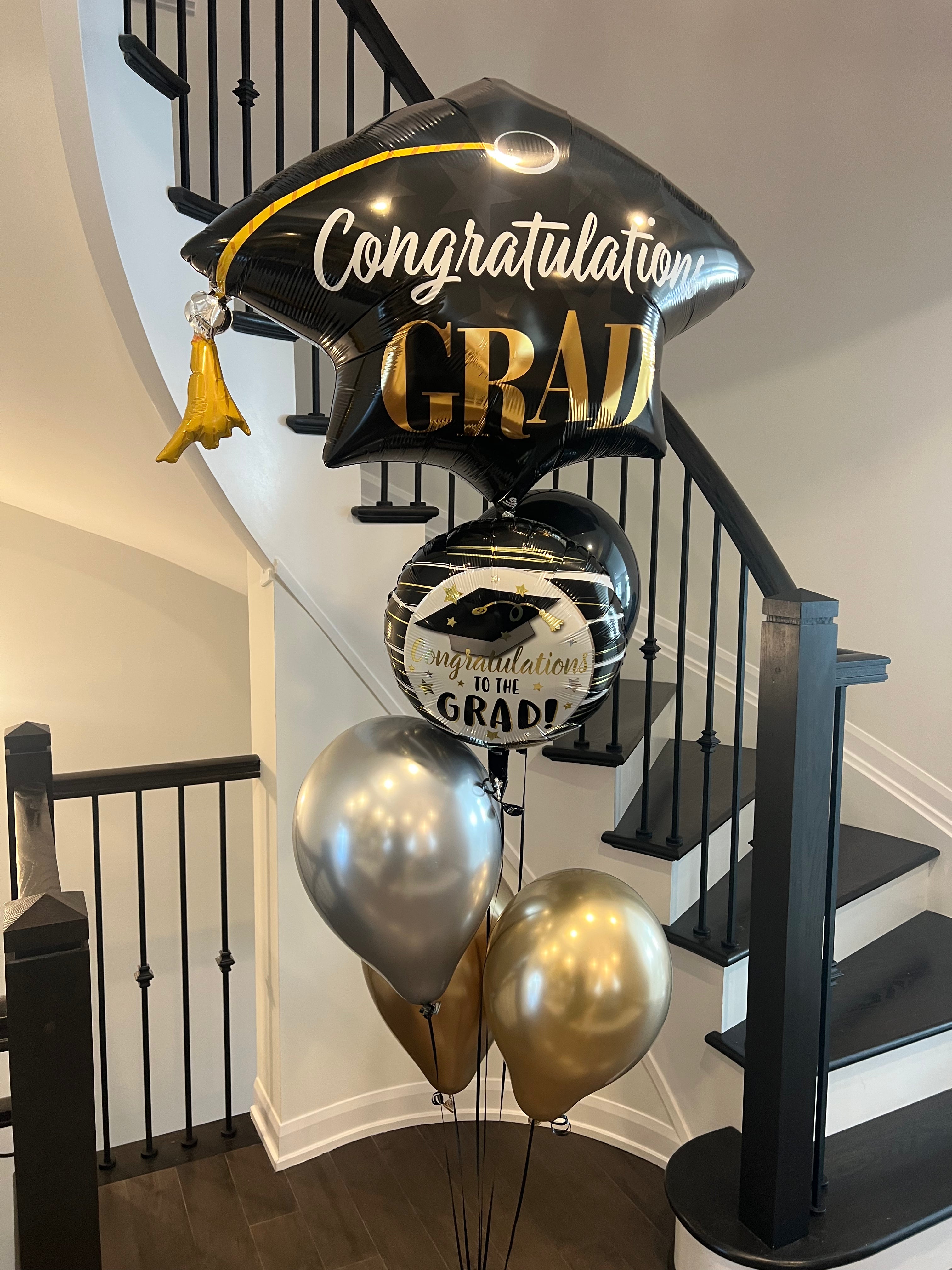 Graduation helium bouquet – The Balloons Lady